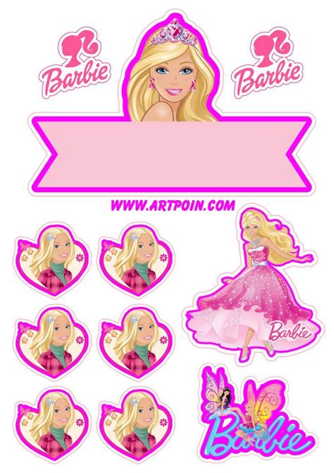 Topo De Bolo Barbie Musical Pronto Para Imprimir E Decorar Sua Festa