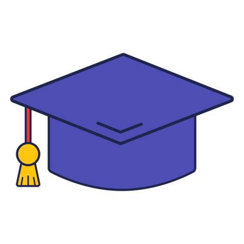 Diseño Png Y Svg De Gorro De Graduación Azul Para Camisetas