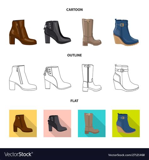 isolated object footwear and woman sign royalty free vector