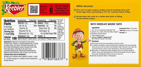 Keebler Ready Mini Pie Crusts Graham Cracker 4 Oz Pack Of 6