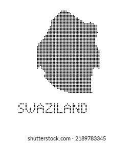 Swaziland Map Grunge Texture Dot Style Stock Vector Royalty Free