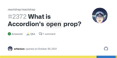 What Is Accordions `open` Prop · Reactstrap Reactstrap · Discussion
