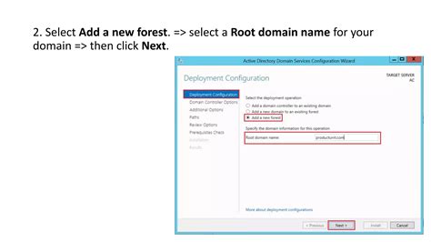 Install Active Directory And Configure Domain Controller Pptx