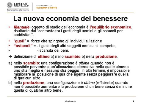 La Nuova Economia Del Benessere Vilfredo Pareto Vilfredo