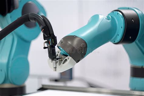 Close Up Of Collaborative Robot S Arm And Wrist Performing Precise