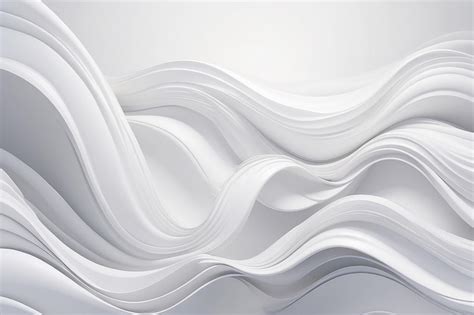 Premium Photo Abstract White Dynamic Waves Background Stock Illustration