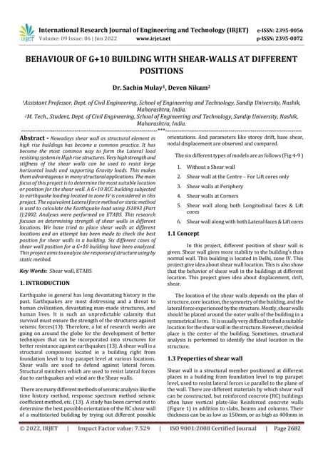 Comparative Seismic Analysis Of G20 Rc Framed Structure Building For Maximum Drift With And
