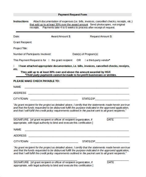 Payment Request Form Template Word Pdf Template