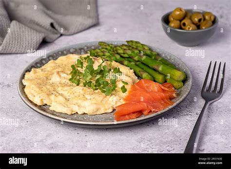 Food Photography Of Breakfast Scrambled Egg Brunch Omelet Smoked
