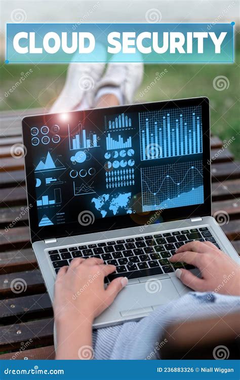 Writing Displaying Text Cloud Security Internet Concept Imposing A