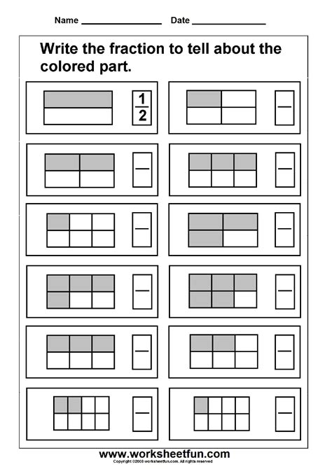 Fraction Model 3 Worksheets Free Printable Worksheets Fractions