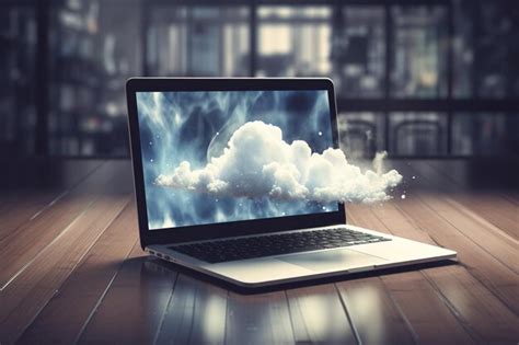 Premium Ai Image Cloud Computing Concept With Laptop