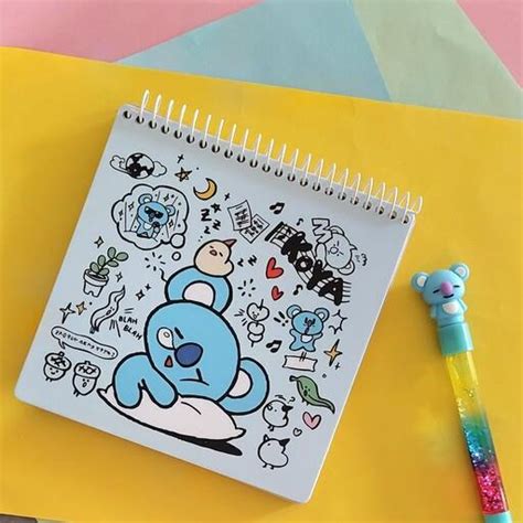 قیمت و خرید دفتر چه فانتزی بی تی اس Bts کویا نقاشی بدون خط کرافت