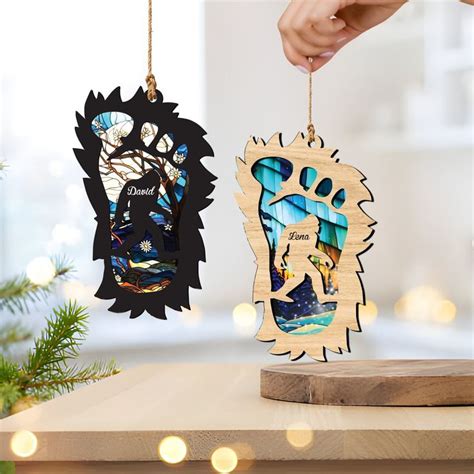 Bigfoot Suncatcher Ornament Bigfoot Ornament T For Bigfoot Lovers
