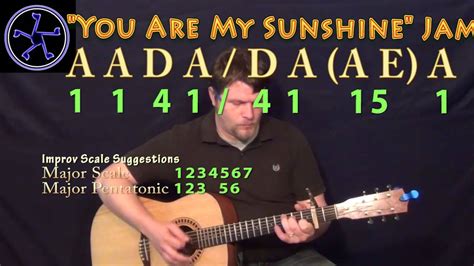 You Are My Sunshine Jam In A Major Acoustic Guitar Instrumental YouTube