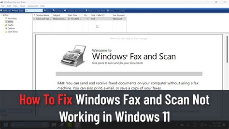 How To Fix Windows Fax And Scan Not Working In Windows YouTube
