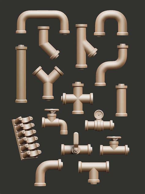 Digital Download Industrial Pipes Stl Epic Basing