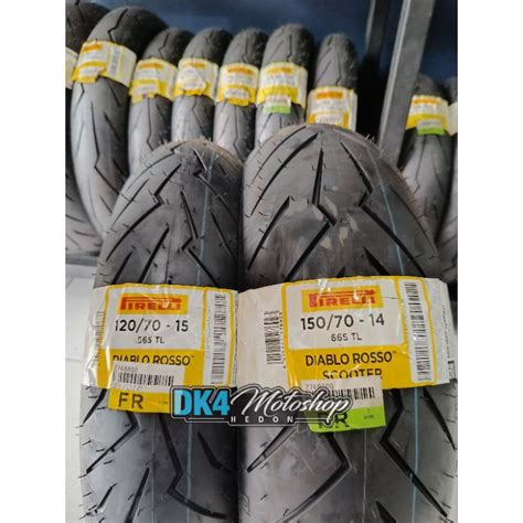 Jual Paket Ban Pirelli Diablo Rosso Scooter 120 70 15 150 70 14 For