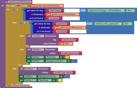 user account dictionary mit app inventor help mit app inventor