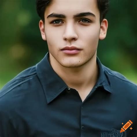 A Young Man With Skin The Color Of Honey Black Hair And Amber Eyes On