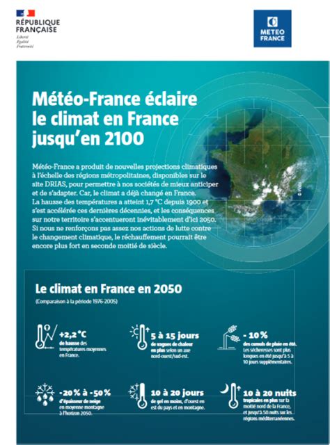 Météo France éclaire Le Climat En France Jusquen 2100 Centre De