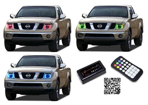 Flashtech Led Rgb Multi Color Halo Ring Headlight Kit For Nissan