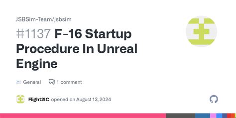 f 16 startup procedure in unreal engine · jsbsim team jsbsim · discussion 1137 · github