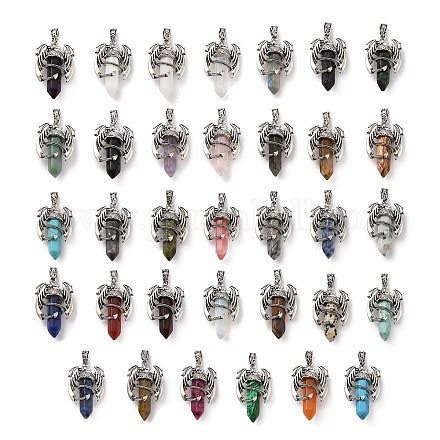 Pendentifs pointus de pierres précieuses naturelles et synthétiques en