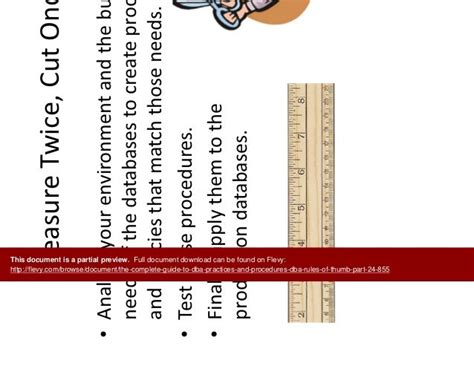 the complete guide to dba practices and procedures dba rules of thumb