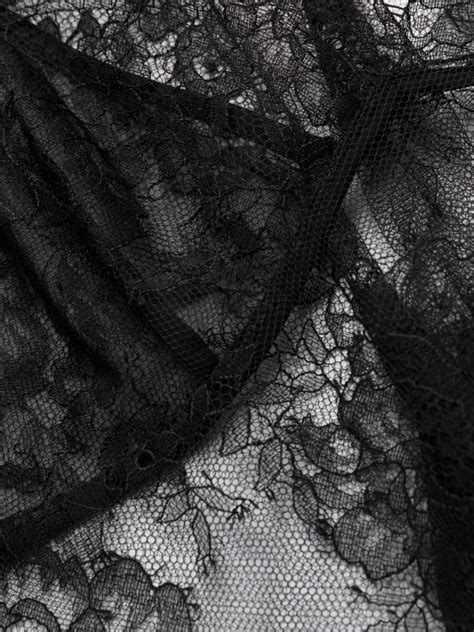 Agent Provocateur Kiya Lace And Chiffon Chemise In Black Modesens