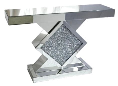 Crushed Diamond Triangle Console Table — Celebrity Interiors