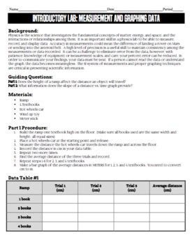 Physics Introductory Lab Measurements And Graphing By Wandering Minds