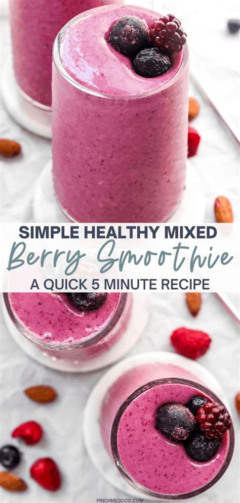 Simple Mixed Berry Smoothie Recipe