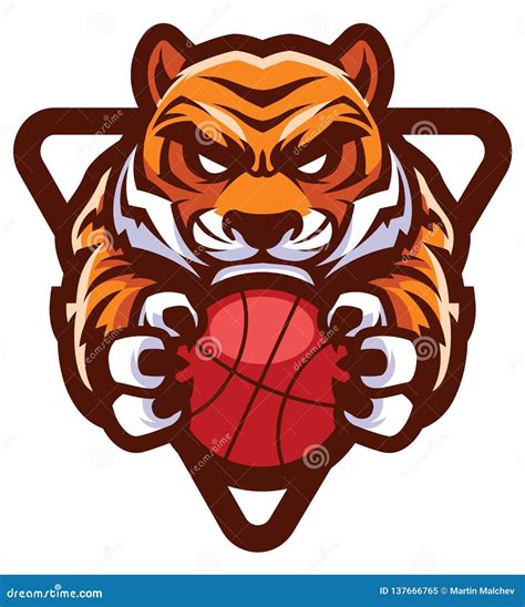 Tiger Basketball Mascot Vector Illustration 36104680