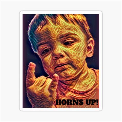 Horns Up Sticker For Sale By Photozrus Redbubble