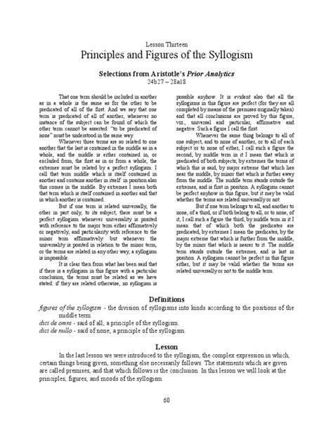 Principles And Figures Of The Syllogism Pdf Logical Consequence