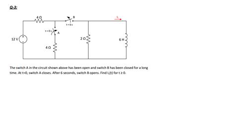 Solved The Switch A In The Circuit Shown Above Has Been Open Chegg