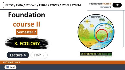 fybcom ecology foundation course sem 2 lecture 3 fybcom sem 2
