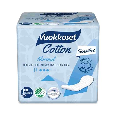 Hipoalergiczne podpaski bez skrzydełek Vuokkoset sensitive normal