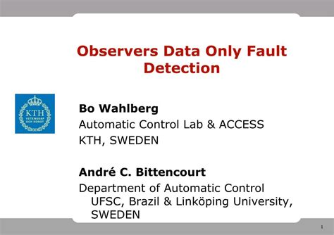 Ppt Observers Data Only Fault Detection Powerpoint Presentation Free