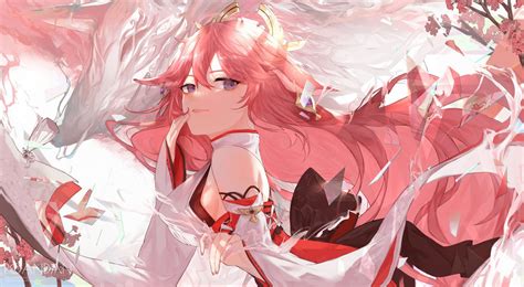 Yae Miko Wallpapers 4k Hd Yae Miko Backgrounds On Wallpaperbat