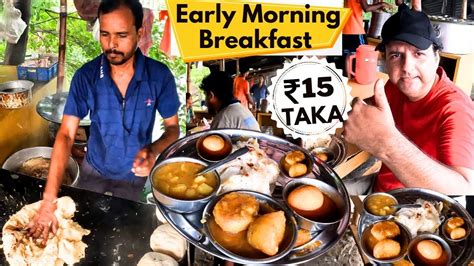 Early Morning Breakfast Kolkata Street Food Sanjit Dar Adarsha Hindu