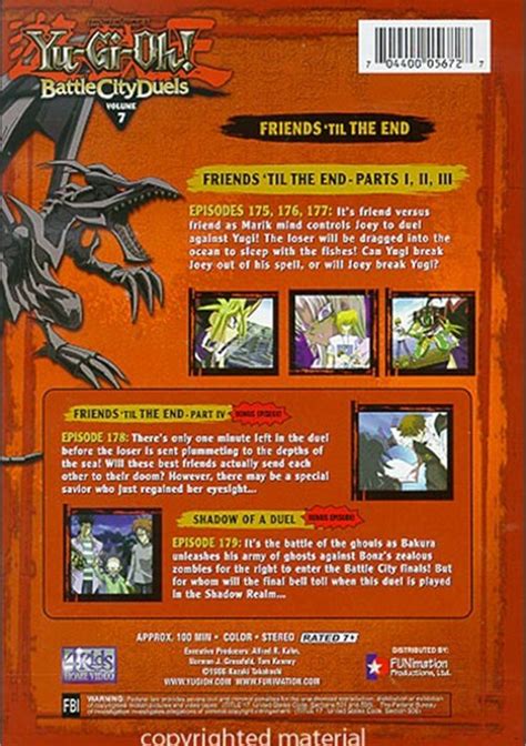 Yu Gi Oh Battle City Duels Friends Til The End Vol 7 DVD 1996