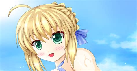 Fgo 水着アルトリア かつはくのイラスト Pixiv