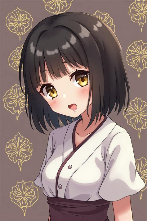 黑鮑伯頭髮的動漫風格ai女孩