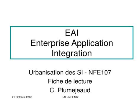 ppt eai enterprise application integration powerpoint presentation