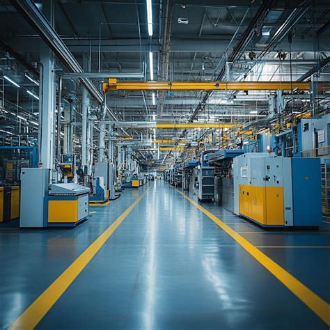 Lean Manufacturing Environment With Visual Management Tools Premium Ai Generated Image