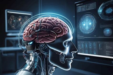 Premium AI Image Futuristic Brain Interface Lab Premium AI Image Futuristic Brain Interface Lab