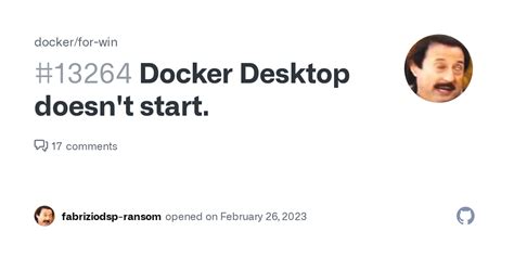 Docker Desktop Doesn T Start Issue Docker For Win Github