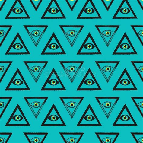 The Seamless Pattern Of Masonic Symbols Stock Vector Illustration Of